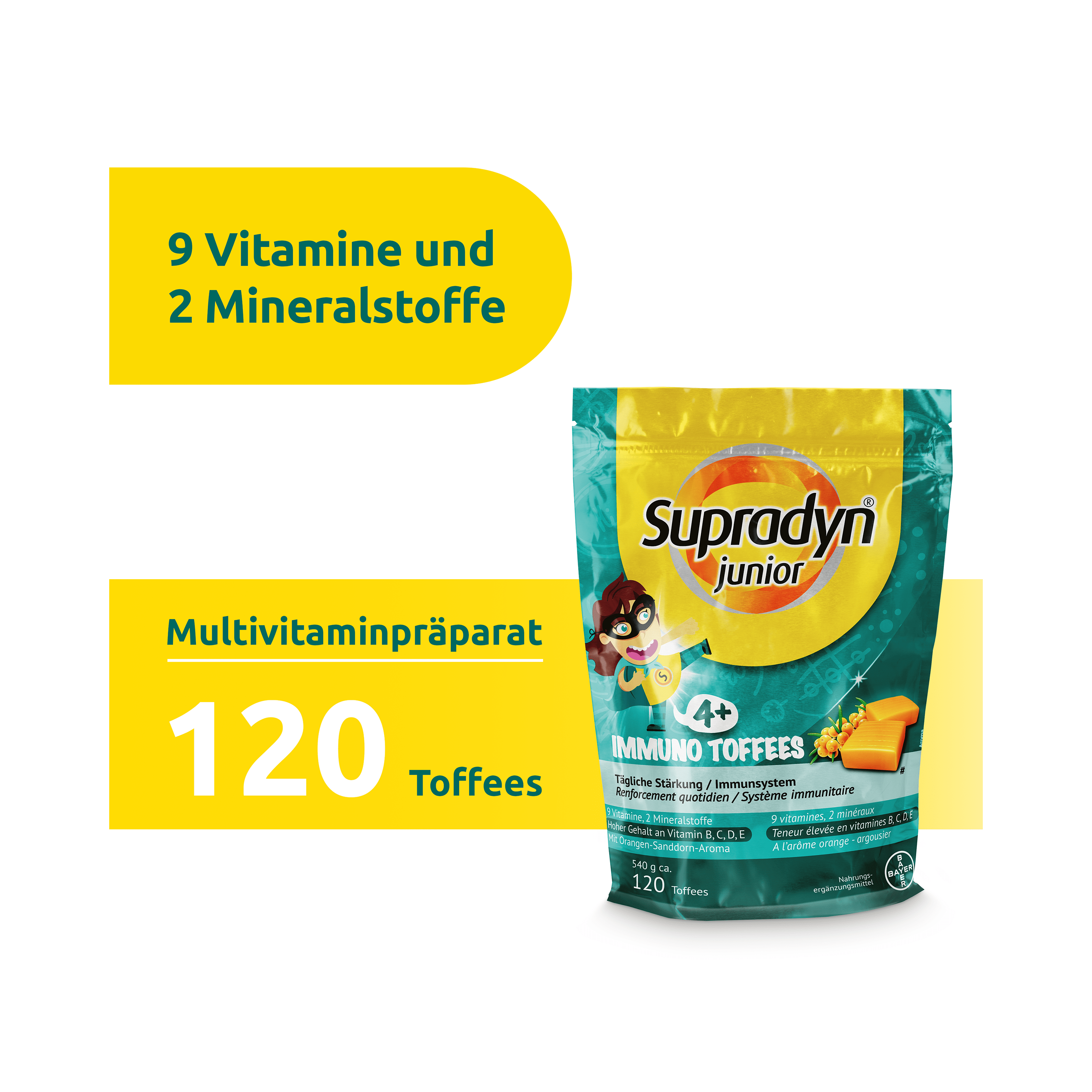 Supradyn® junior Immuno Toffees |Unterstützung des Immunsystems