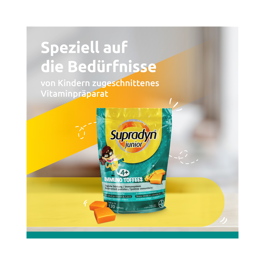 Supradyn® junior Immuno Toffees |Unterstützung des Immunsystems